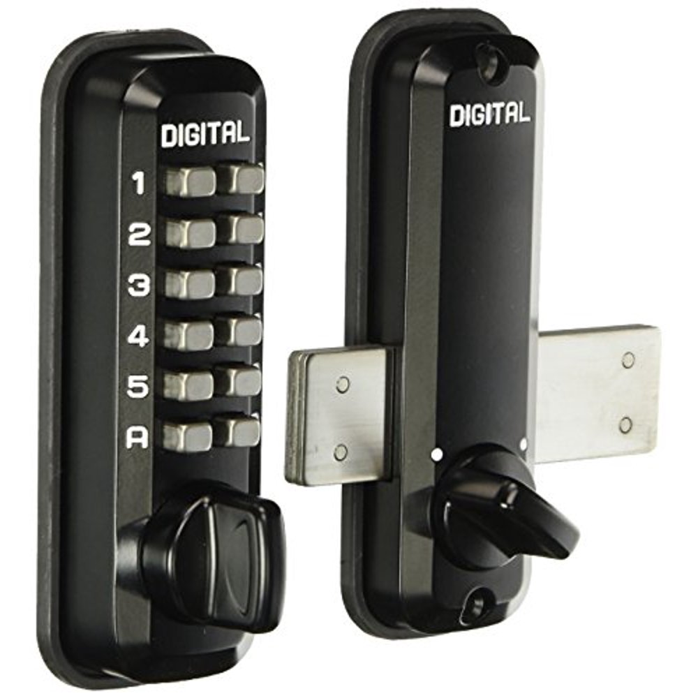 Lockey M-220-JB Mechanical Keyless Surface Mount Slide Deadbolt - Jet ...