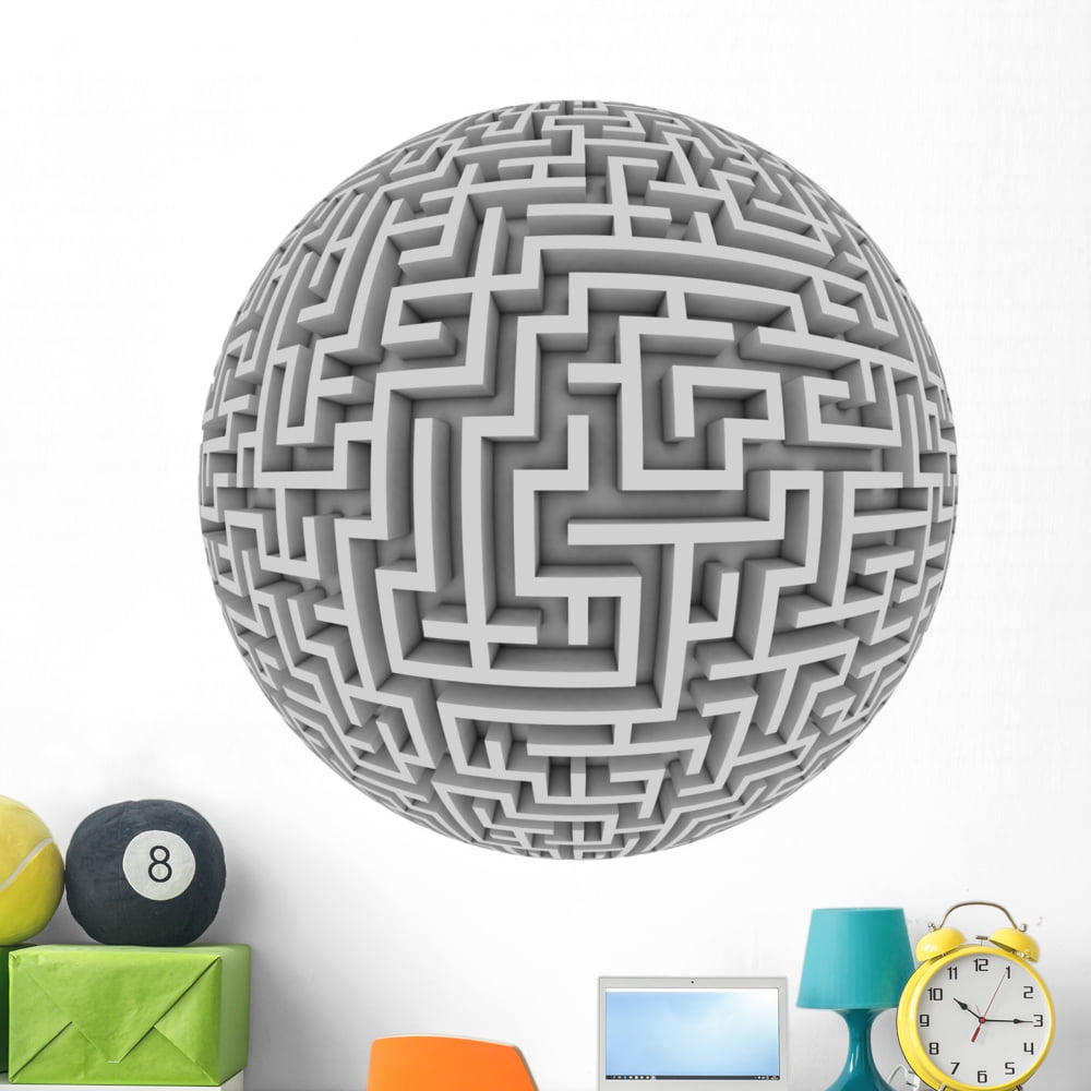 Labyrinth Planet Endless Maze Wall Decal by Wallmonkeys Peel and Stick ...