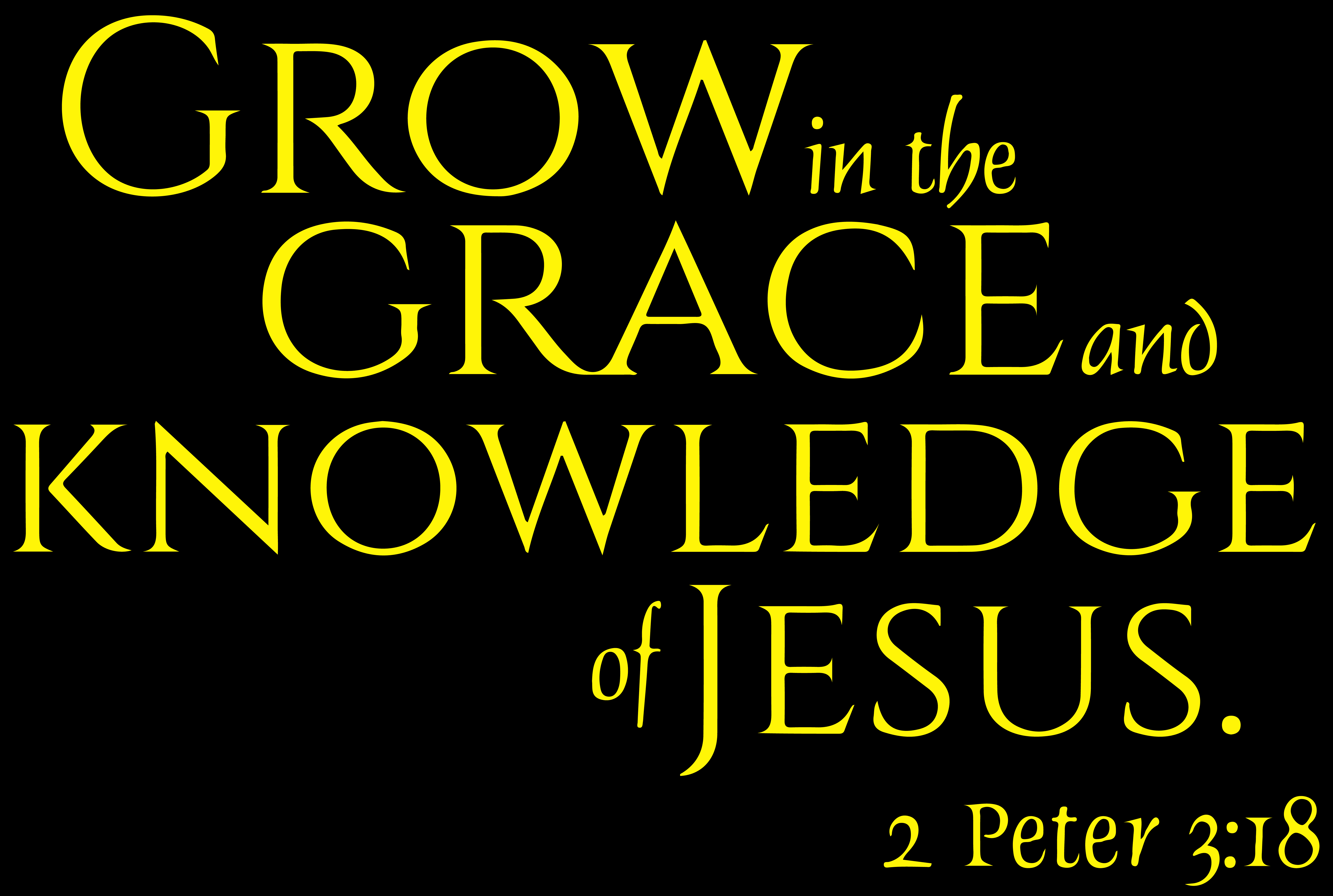 2 Peter 3:18 - Grow in the grace and knowledge... Vinyl Decal Sticker Quote - Small - Brimstone ...