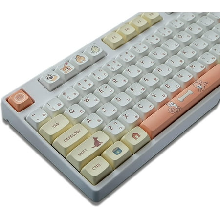 Shiba Inu Theme Japanese Keycaps, QX1 Profile, Dye Sublimation Keycap ...