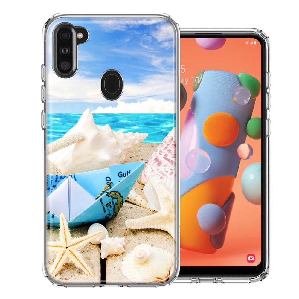 MUNDAZE For Samsung A21 Beach Paper Boat Design Double Layer Phone Case ...