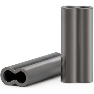 Copper Double Crimping Sleeve 50pcs Loop Barrel Crimp Sleeve Fishing ...