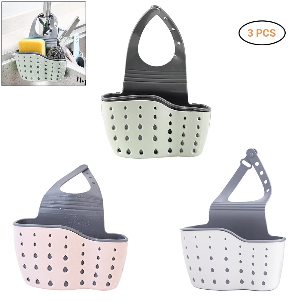 TureClos Sink Shelf Soap Sponge Drain Rack Bathroom Holder Kitchen ...