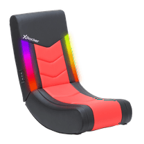 X Rocker Solo Floor Rocker Gaming Chair with RGB Lighting, Red ...