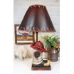 Rustic Western Plains Bison Buffalo Table Lamp on Sloped Rocks by Tree ...