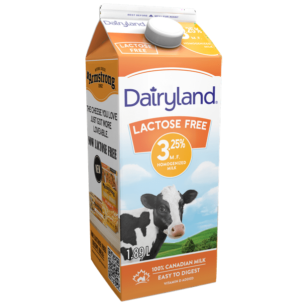 Dairyland Lactose Free 3.25% Homogenized Milk, 1.89L - Walmart.ca
