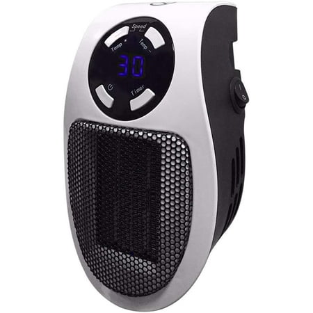 Plug in Wall Heater 500w Mini Electric Space Portable Digital Personal ...