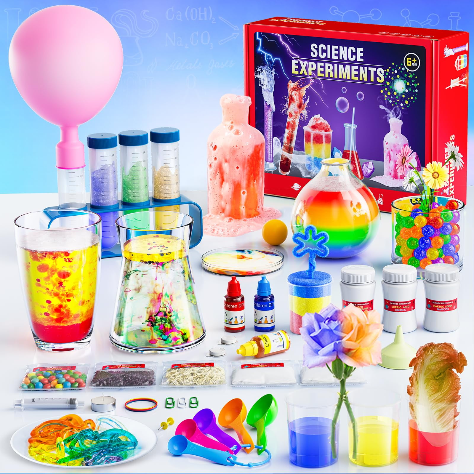 Kit científico Sbekiev 50 experimentos de laboratorio para niños de 6 a ...