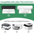 25 Rolls Thermal Printer Paper 8.5"x11" Letter Size, Quick-Dry Thermal ...