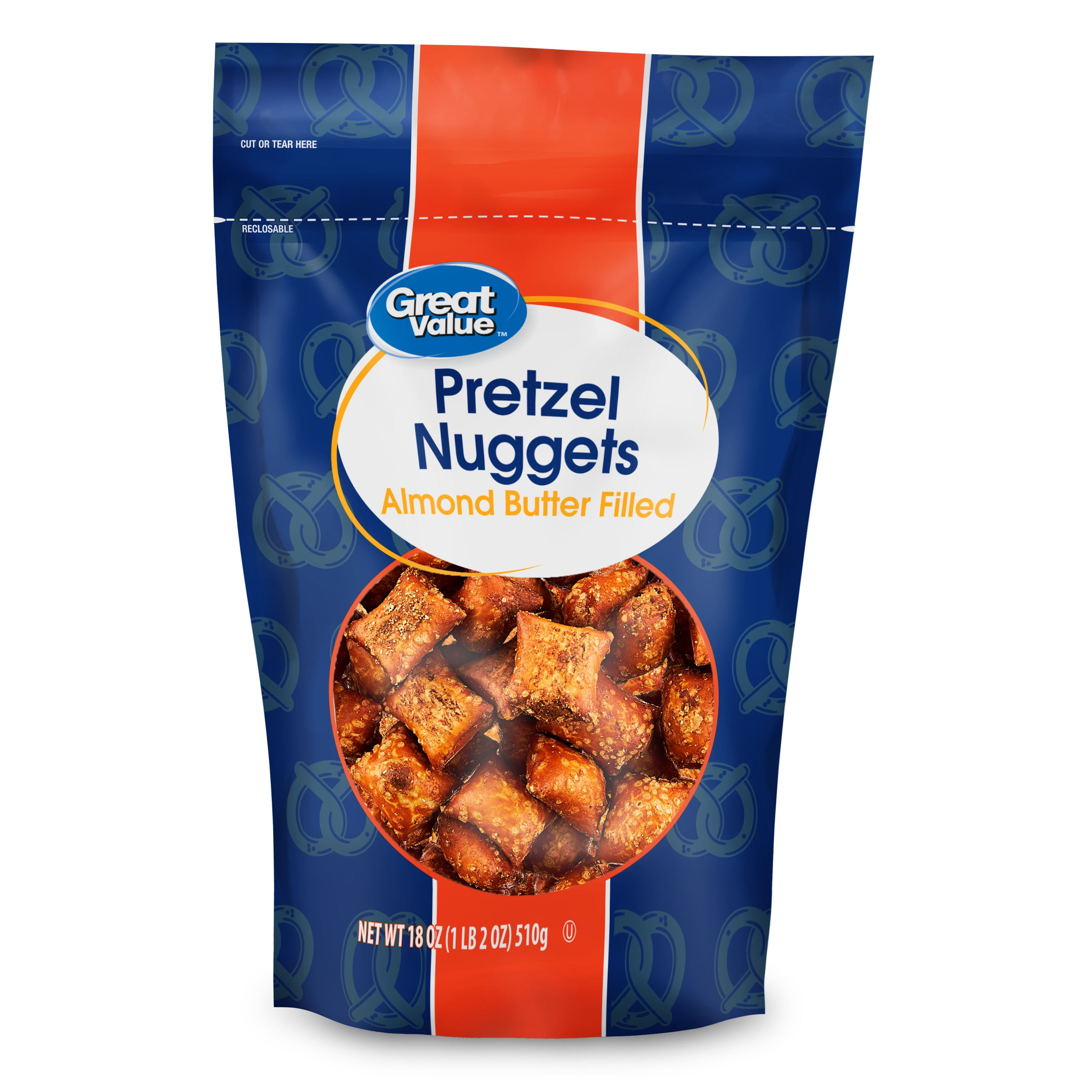 Great Value Almond Butter Filled Pretzel Nuggets, 18 oz - Walmart.com