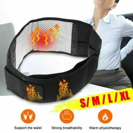 Self Heating Magnetic Back Pain Support Lower Lumbar Brace Belt Strap ...
