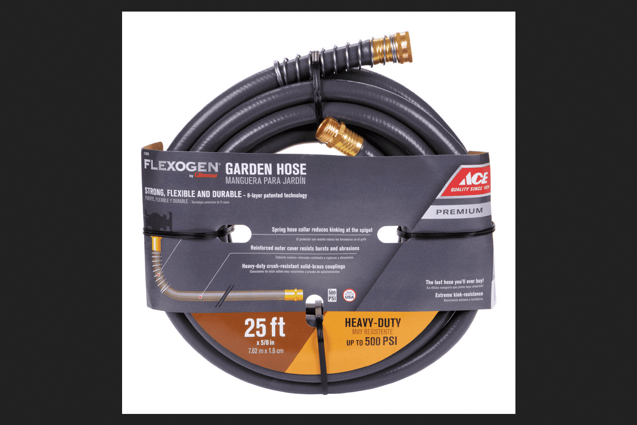 Ace 5/8 in. Dia. x 25 ft. L Garden Hose Kink Resistant - Walmart.com
