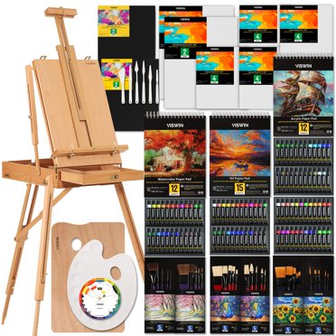 Bob Ross Art Kit: Complete Painting Supplies & Master Oil Palette with ...
