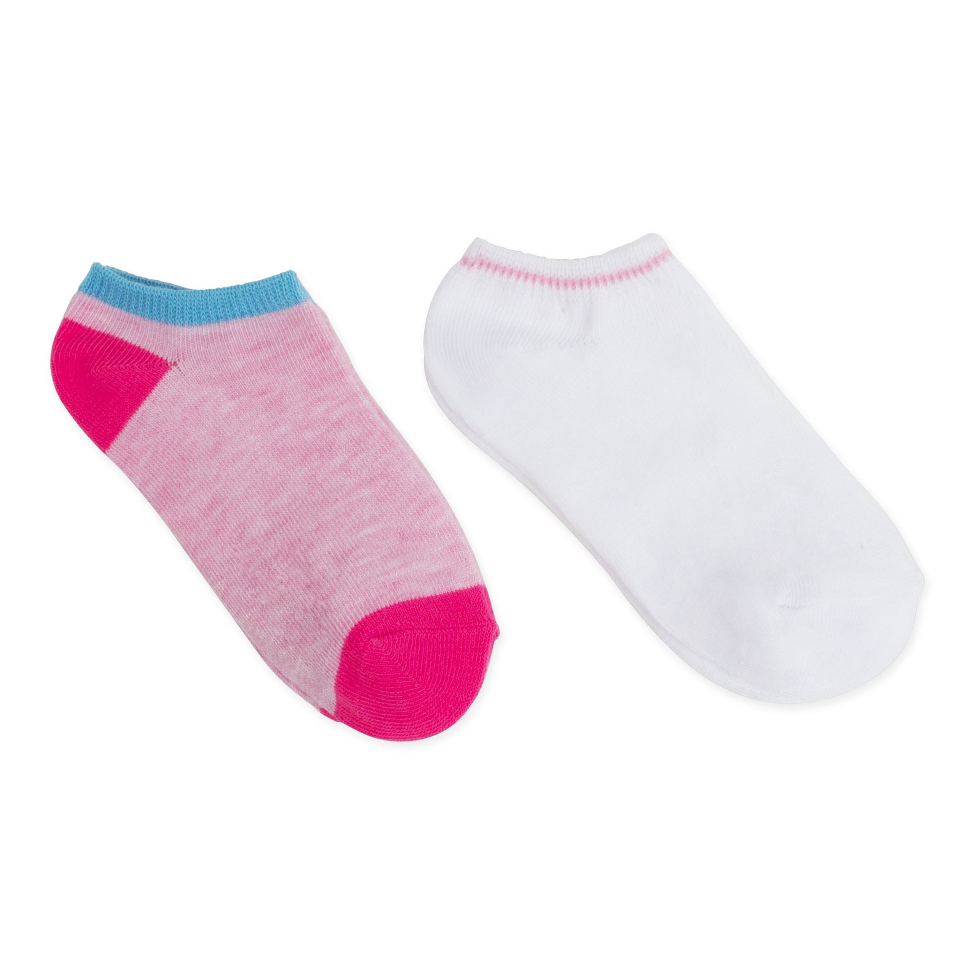 Wonder Nation Girls Socks, 2 Pack No Show (Little Girls & Big Girls ...