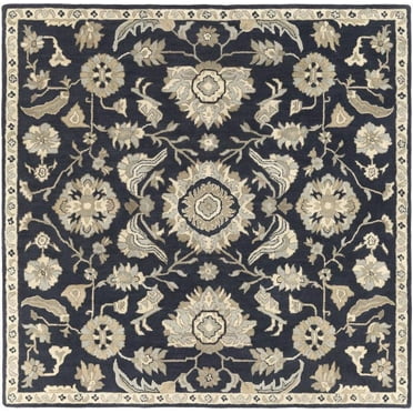 Mark&Day Area Rugs, 6x6 Caraquet Traditional Ink Square Area Rug (6 ...