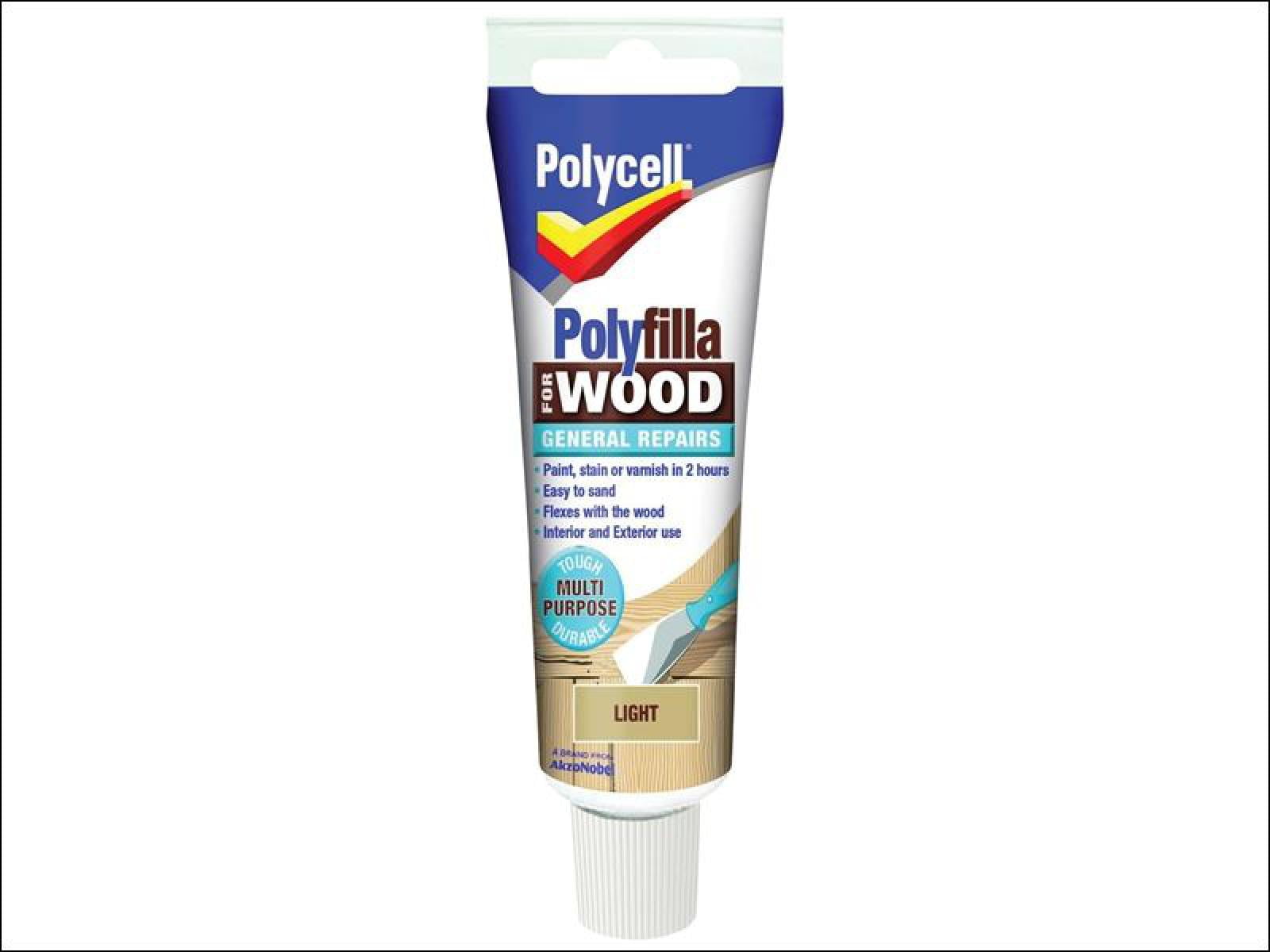 Polycell - Polyfilla For Wood General Repairs Tube Light 75g - Walmart.com