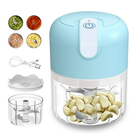 USB Rechargeable Chopper, Mini Food Processor, 250ml Capacity, 3.7V ...