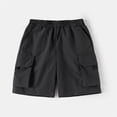 Boys School Uniform Shorts Stretch Flat Front Shorts Girls Grey Uniform ...