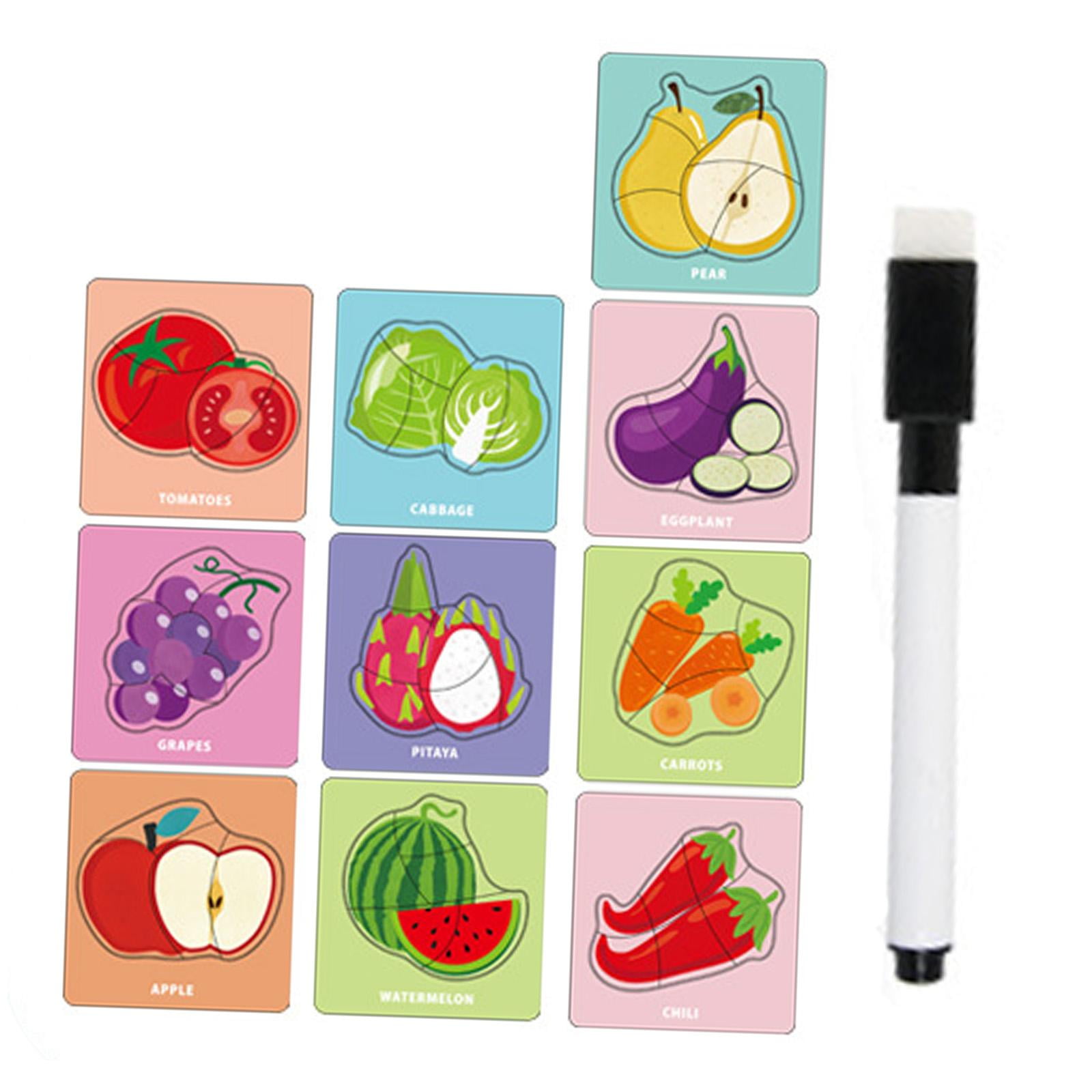 Juego de memoria de emparejamiento de cartas Perfecl Frutas y verduras ...