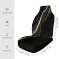 Black Gold Marble Texture Set of 2Pcs Car Seat Covers Easy Clean ...