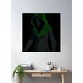 Alien Creature Graphic With Green Hoodie Poster Wall Art, Modern Wall ...
