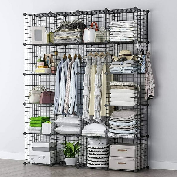UWR-Nite Wire Cube Storage Metal Closet Wardrobe Room Organizaion ...