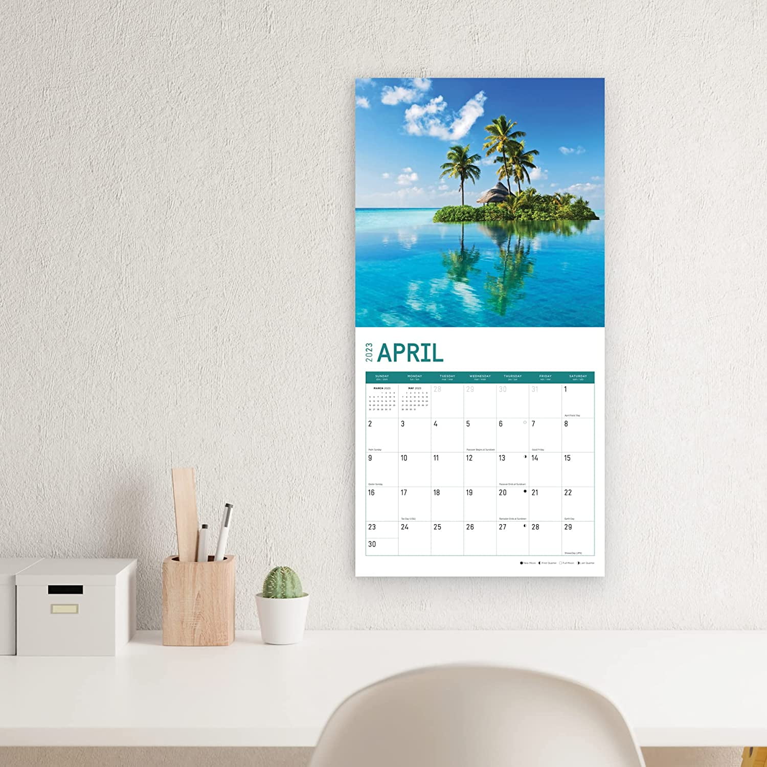 2023 Paradise Wall Calendar by Bright Day, 12 x 12 Inch, Beach Island ...