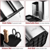 Stainless-Steel Knife Storage Set - Modern Rectangular Design Universal ...