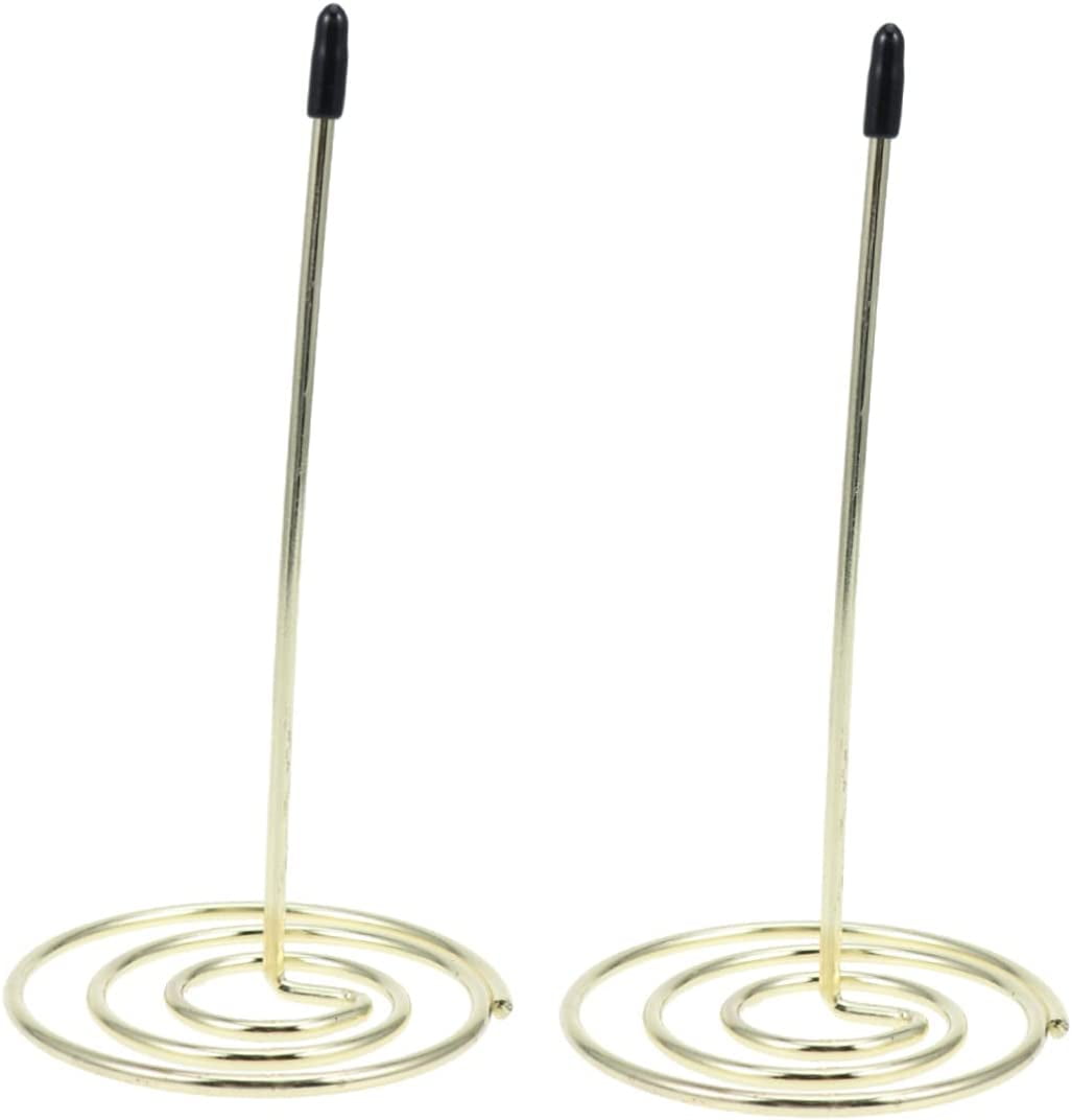 2 Pcs Metal Folder Receipt Straight Rod Recipe Organizer Ticket Holder ...