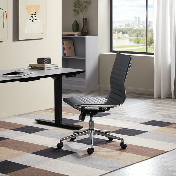 BELLEZE Adjustable Mid-Back Armless Karina Office Conference Task Chair ...