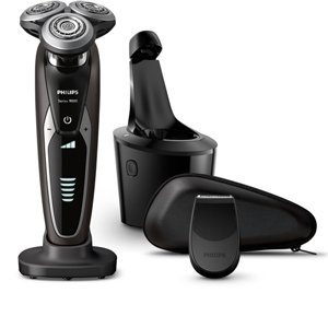 Philips Men's Shaver (Black / Shiny Brown) PHILIPS 9000 Series Wet ...