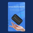 4G LTE WiFi6 Router Power Bank 10000mAh Capacity Type-C External Charging WiFi Router Mobile ...