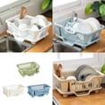 Strong Plastic Plate Dryer Rack with Divided Sections & Easy Clean ...