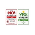 Reversible Playtime Door Sign for Kids, Durable Metal Double Sided Yes ...