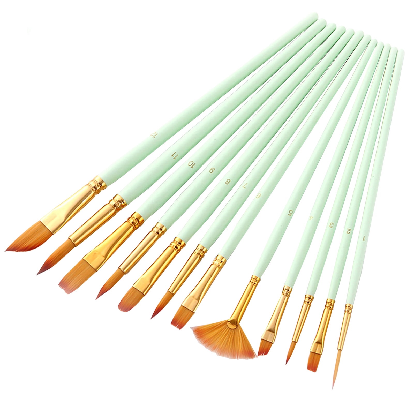 Kit de pinceles de 12 piezas Kit de pinceles de medios múltiples con ...