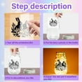 24PCS Silhouettes Stickers Mason Jar Cutouts Decals Rabbit Scrapbook ...