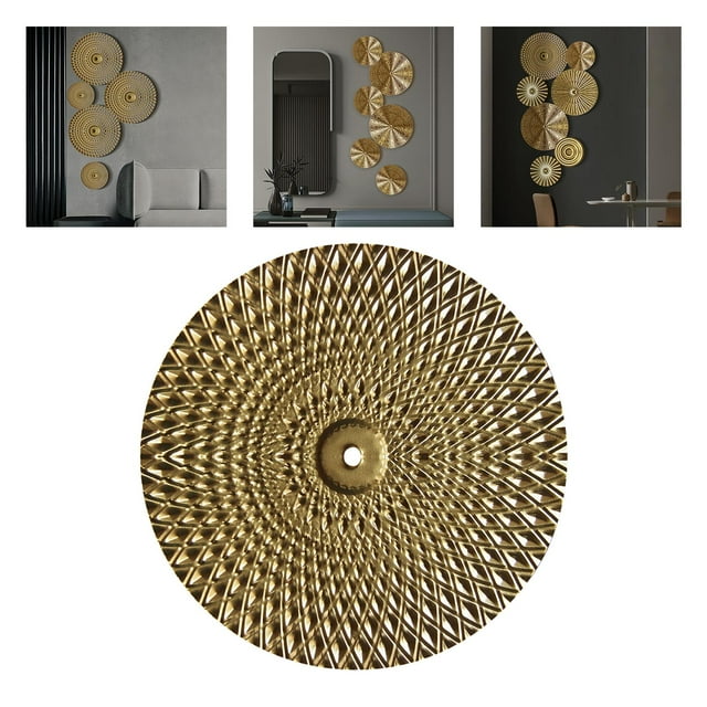 Geometric Wall Mount Art Hanging Sculpture Iron Round Crafts Background ...