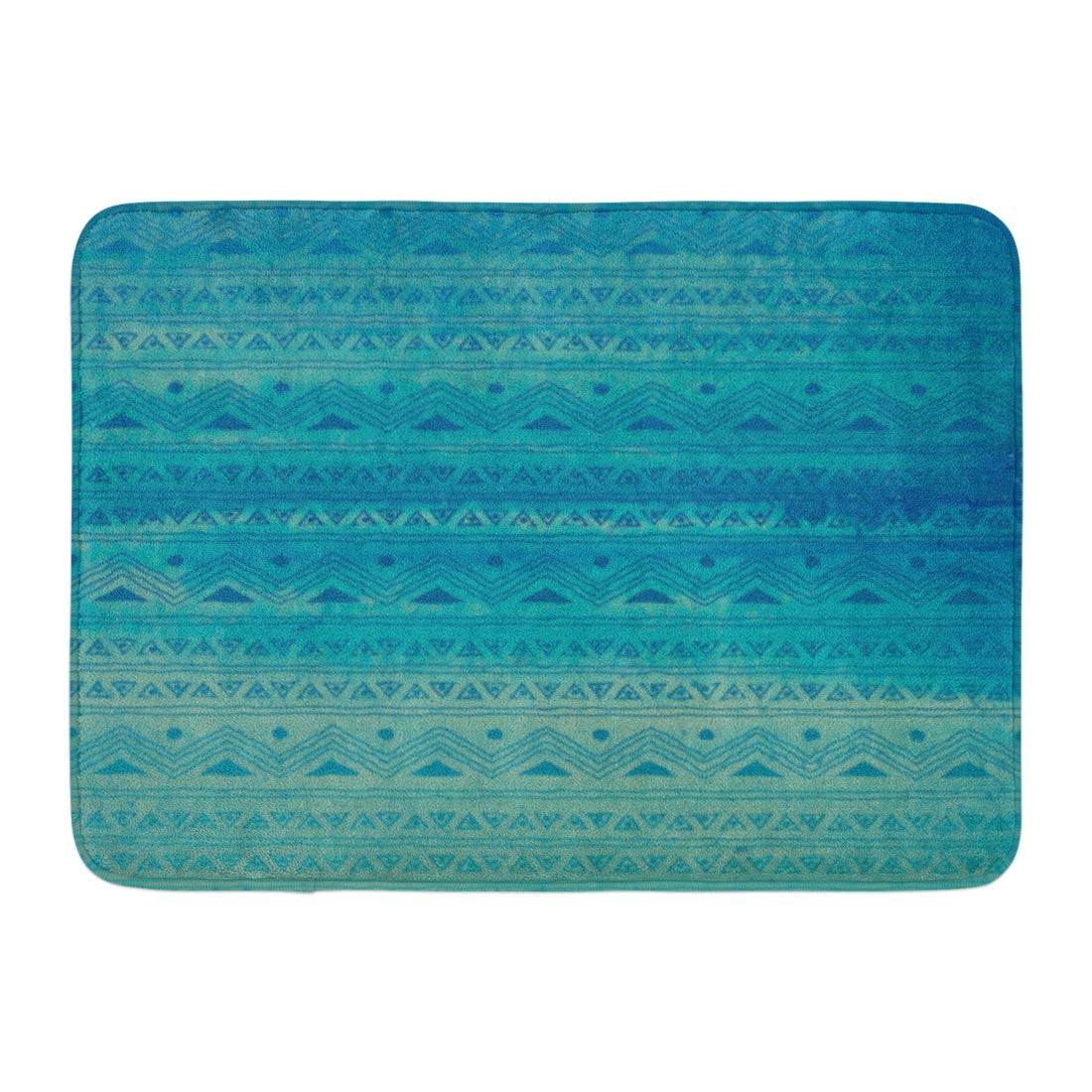 GODPOK Ombre Colorful Aztec Abstract Watercolor in Blue and Turquoise ...