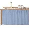 Cabinet Curtain 32''W x 55''L, Pure Light Blue Under Sink Curtain ...