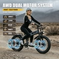 AMYET ARES AWD Electric Bike for Adults, Dual Motor 2000W Ebike, 52V ...