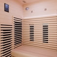 Yoga Sauna 2-Person Infrared Indoor Hemlock Wood Sauna with Removable ...