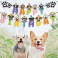 15pcs Dog Birthday Party Decoration Set - Colorful Banner & Pull Flags ...