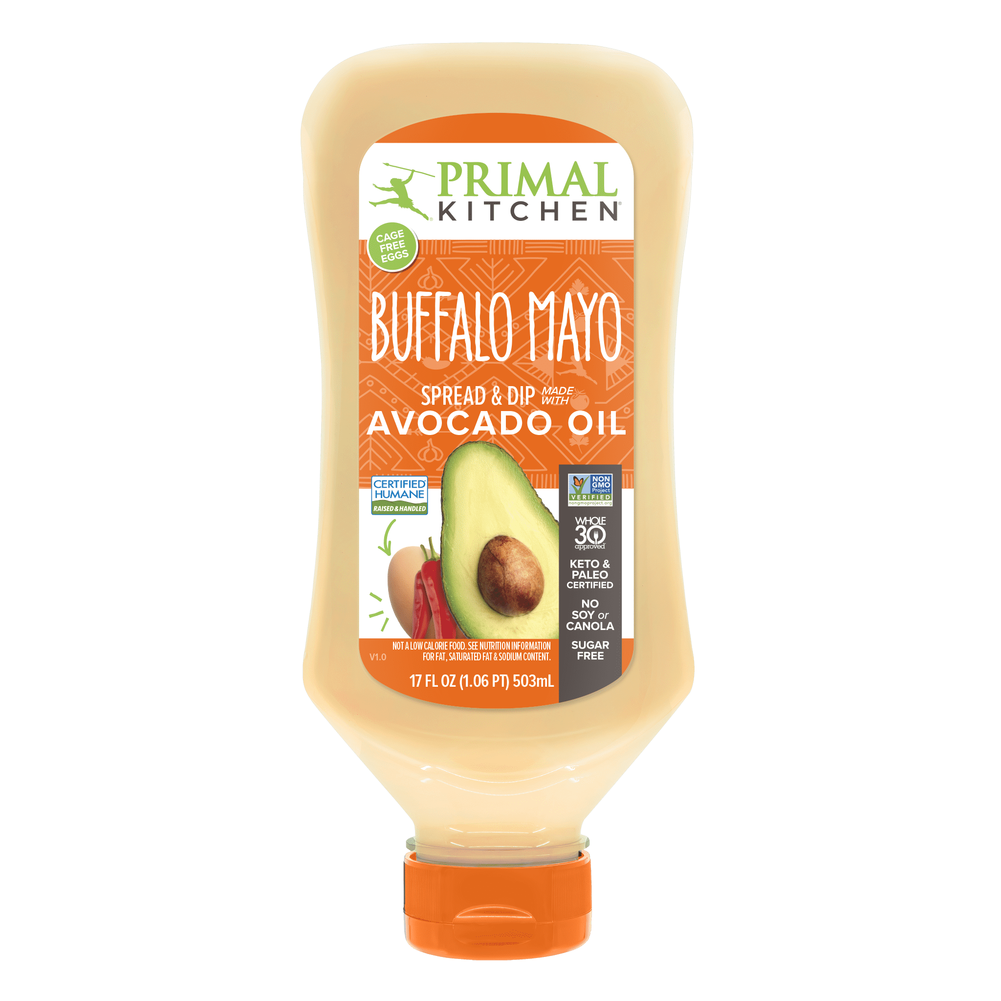 Primal Kitchen Squeeze Buffalo Mayo Made with Avocado Oil, 17 fl oz ...