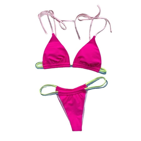 Swimwear Solid Color Sexy Micro Mini Bikini Set Women's Swimsuit New ...