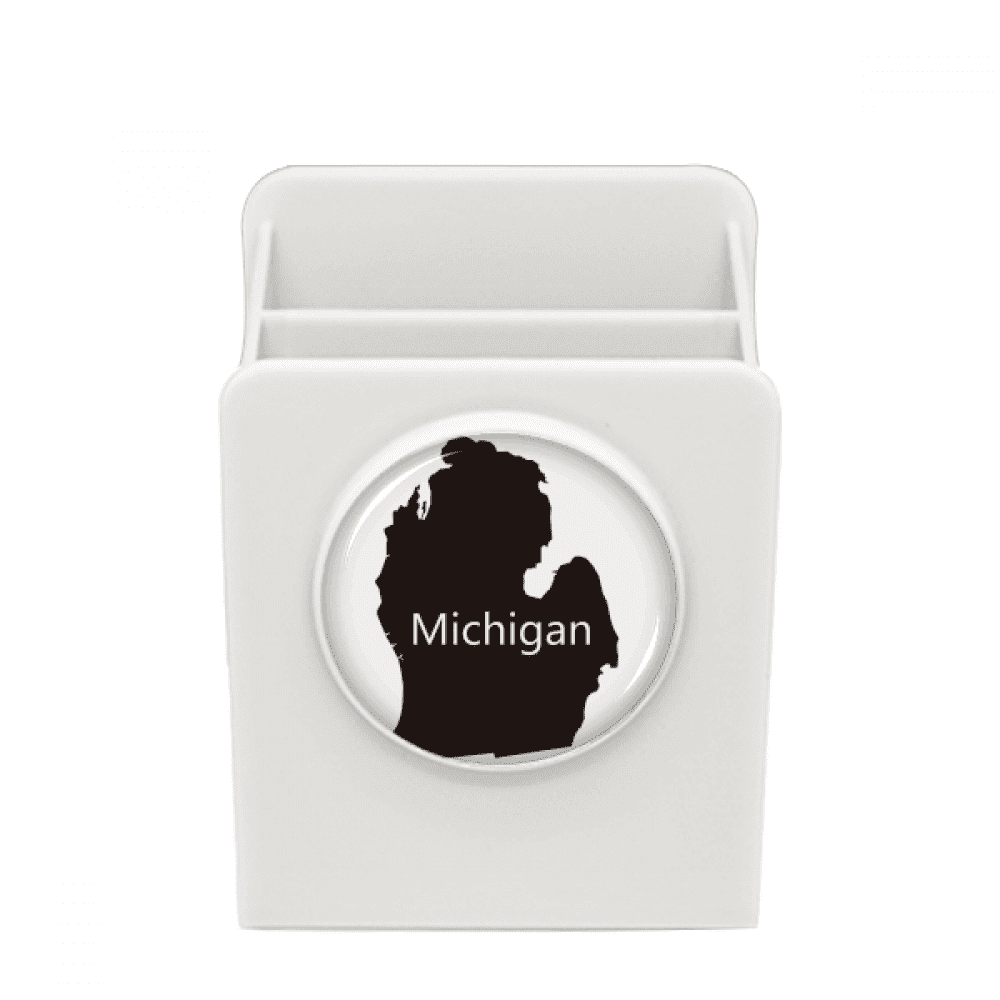 Michigan America USA Map Outline Desk Pencil Holder Cup Pen Organizer ...