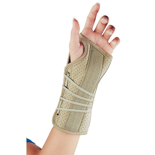 FLA Soft Fit Suede Wrist Brace - Beige - Right X-Small - Walmart.com ...