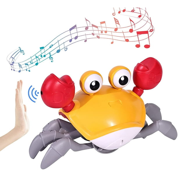 Crawling Crab Baby Toys with Light Up and Music, Moving Interactive Fun ...
