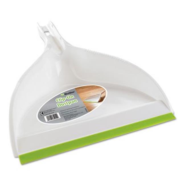 Butler 414350 9.5 in. 5 in. Handle Plastic Clip-on Dust Pan, White ...