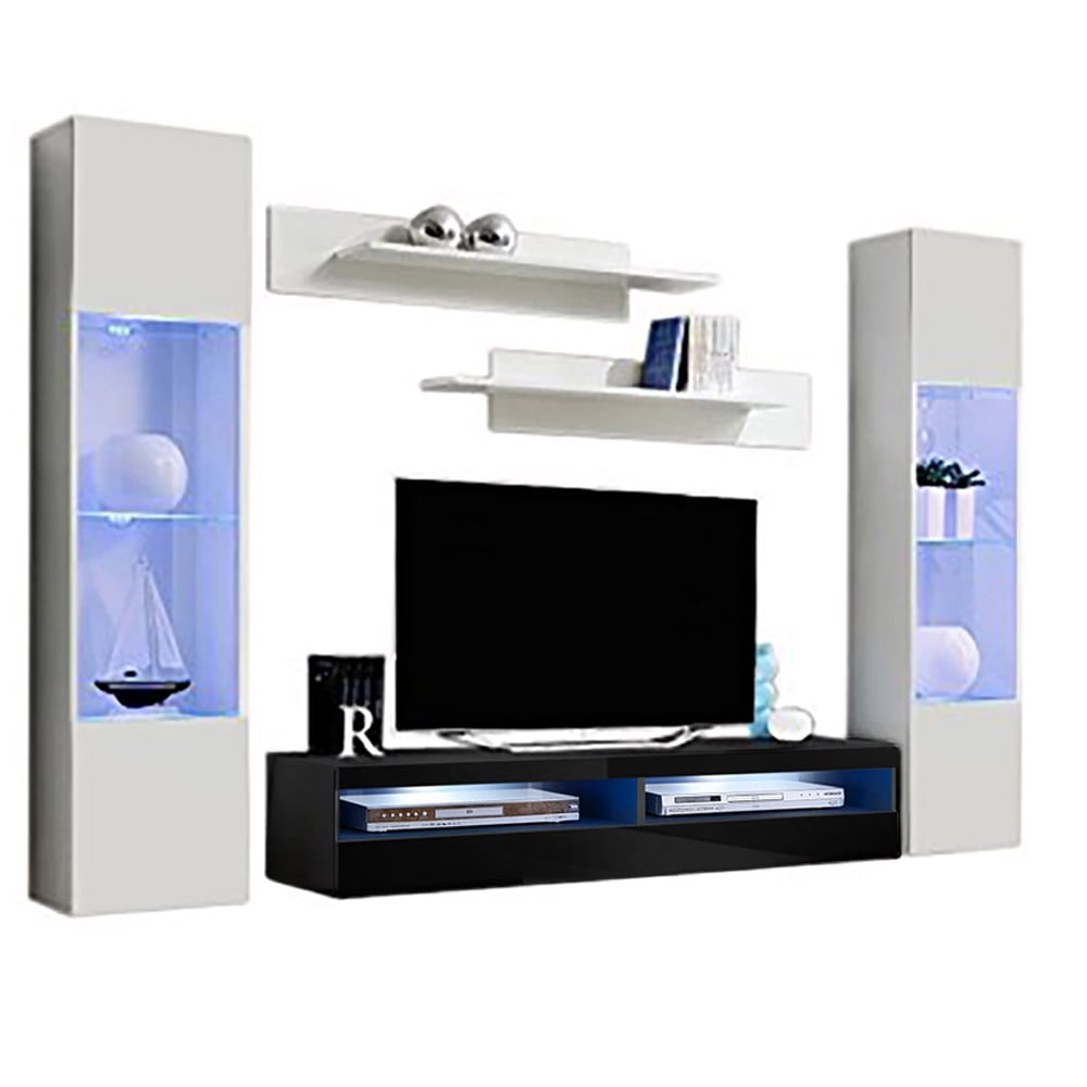 Fly A 35TV Wall Mounted Floating Modern Entertainment Center - Walmart.com