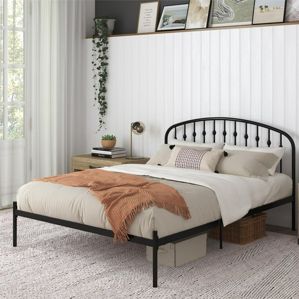 DHP Narla Metal Platform Bed Frame, Queen, Black - Walmart.com